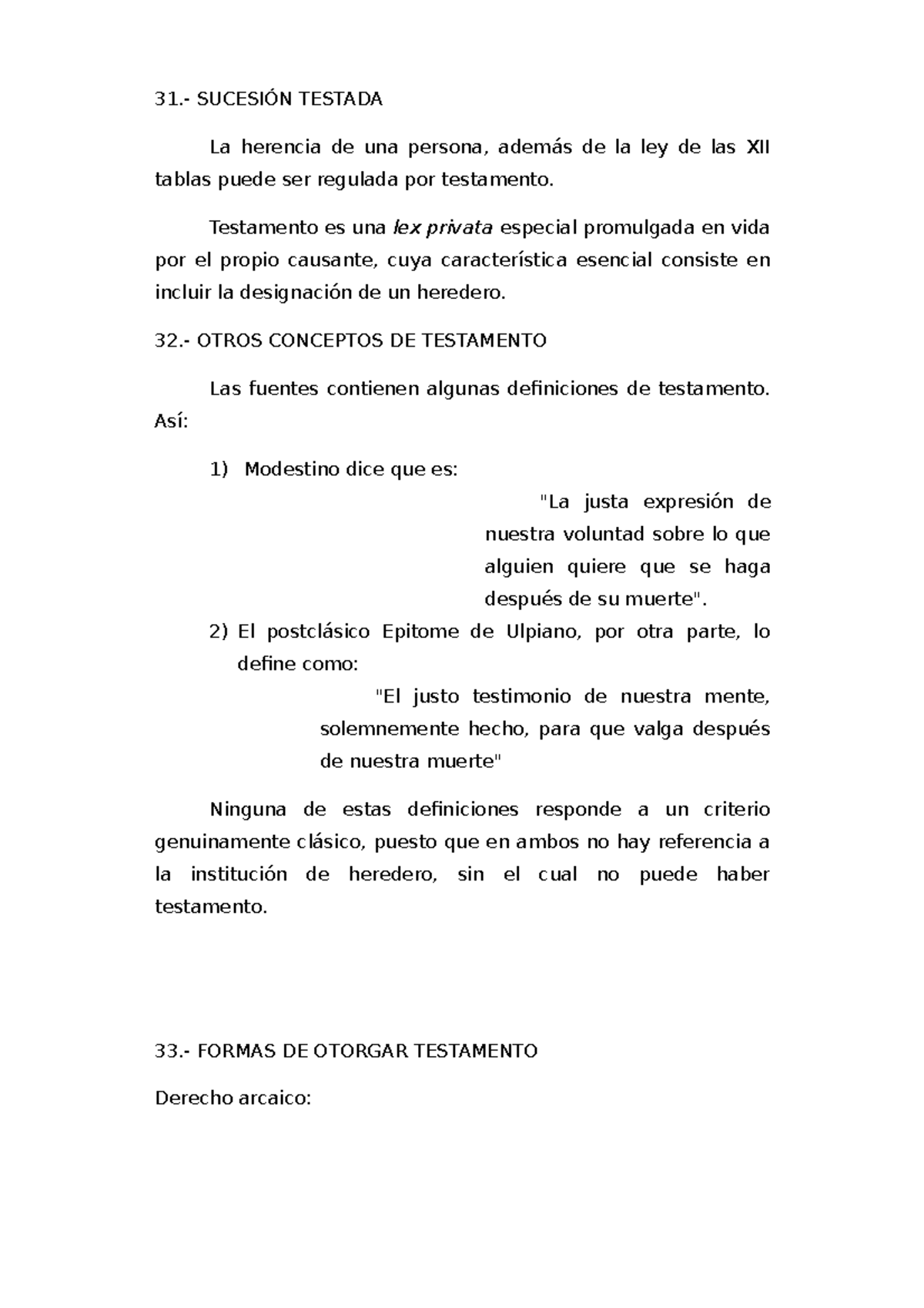 LA Sucesion Hereditaria 2 Parte - 31.- SUCESIÓN TESTADA La herencia de ...