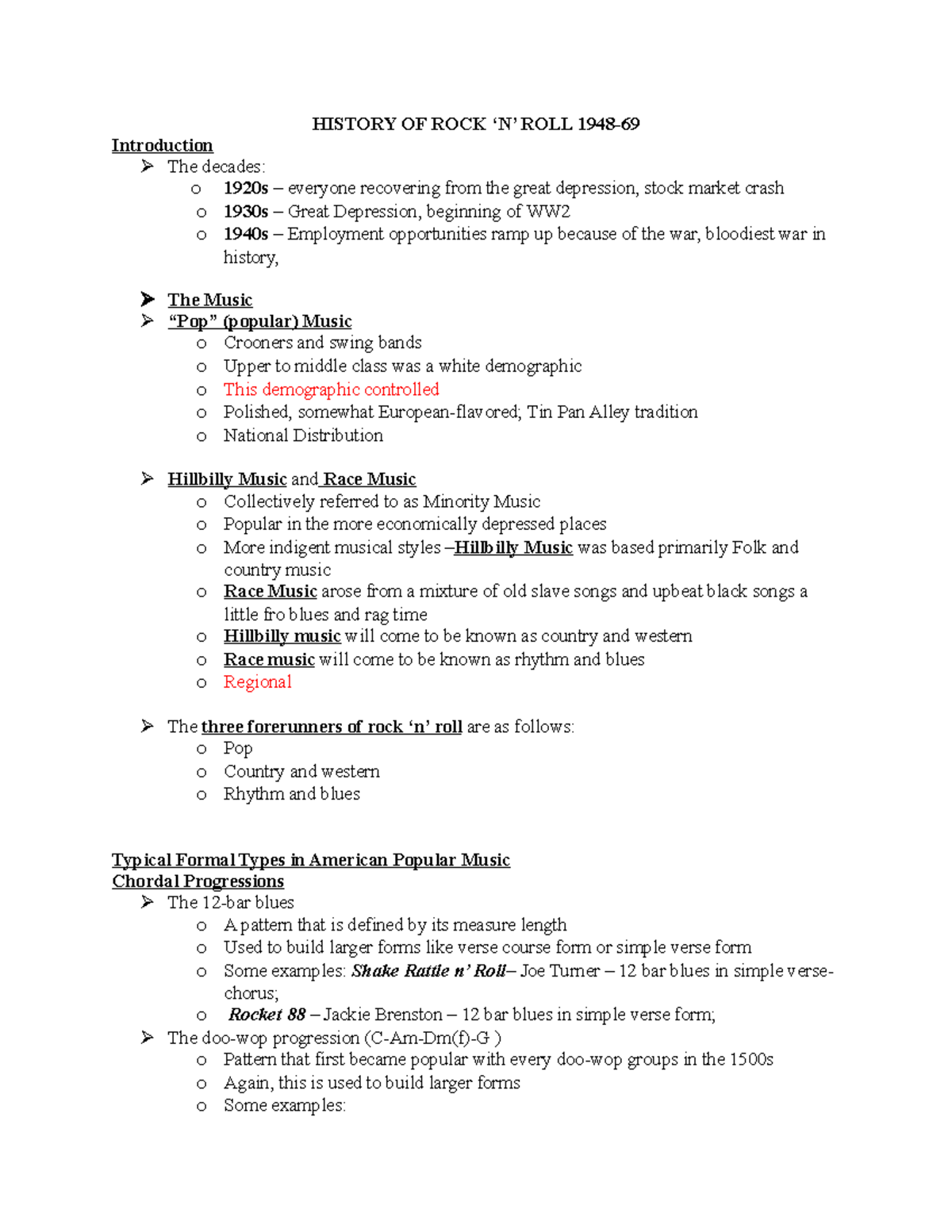 Sample/practice exam 2019, answers - HISTORY OF ROCK ‘N’ ROLL 1948-69 ...