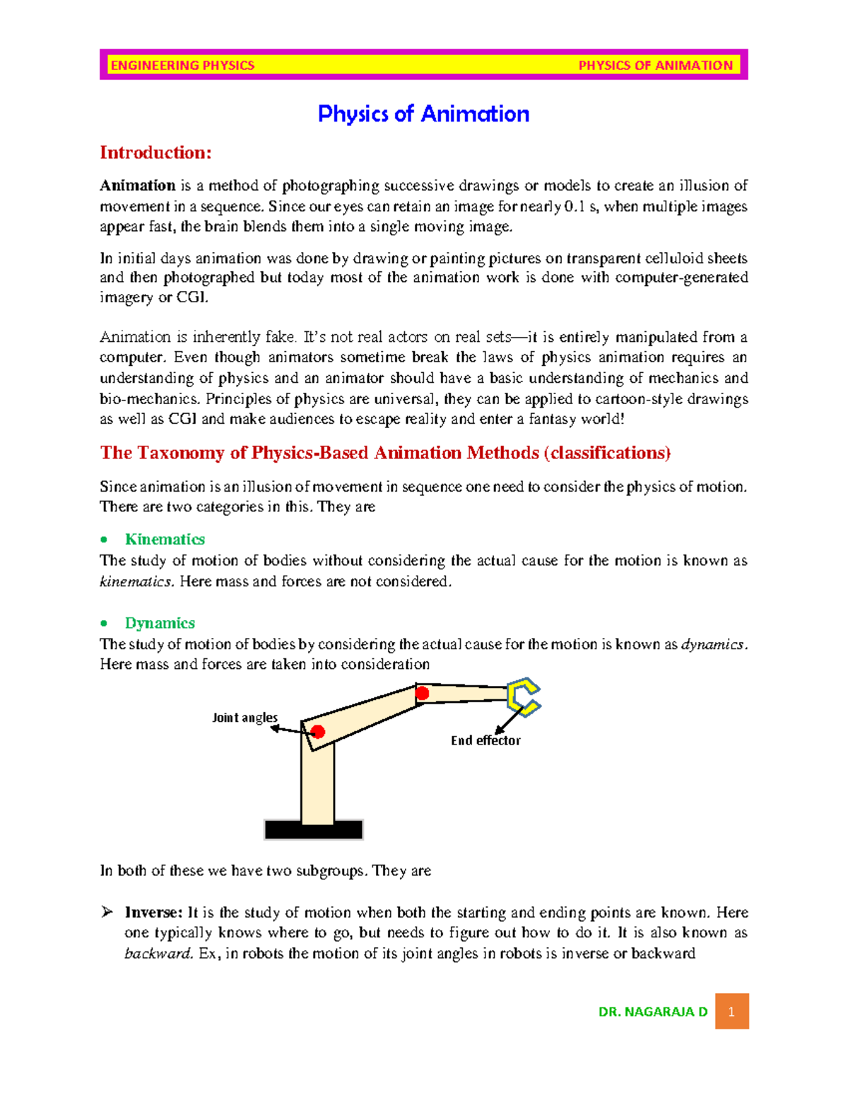 0.DN-Notes on Physics of animation - Physics of Animation Introduction ...