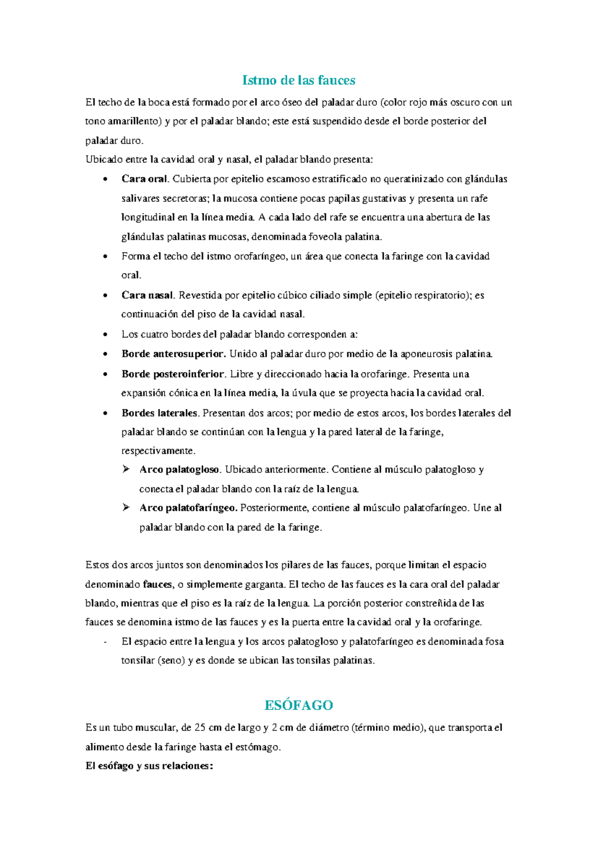 Istmo de las fauces - Resumen Moore. Fundamentos de Anatomía Con ...