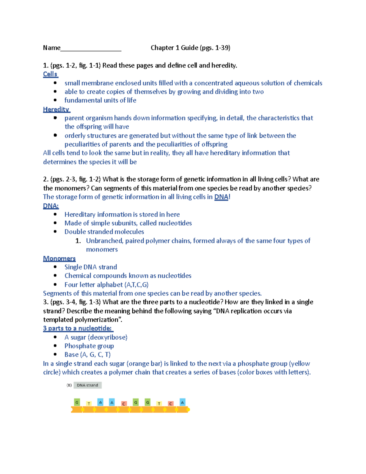 BIO-333 CH1 Guide - Name_________________ Chapter 1 Guide (pgs. 1-39 ...