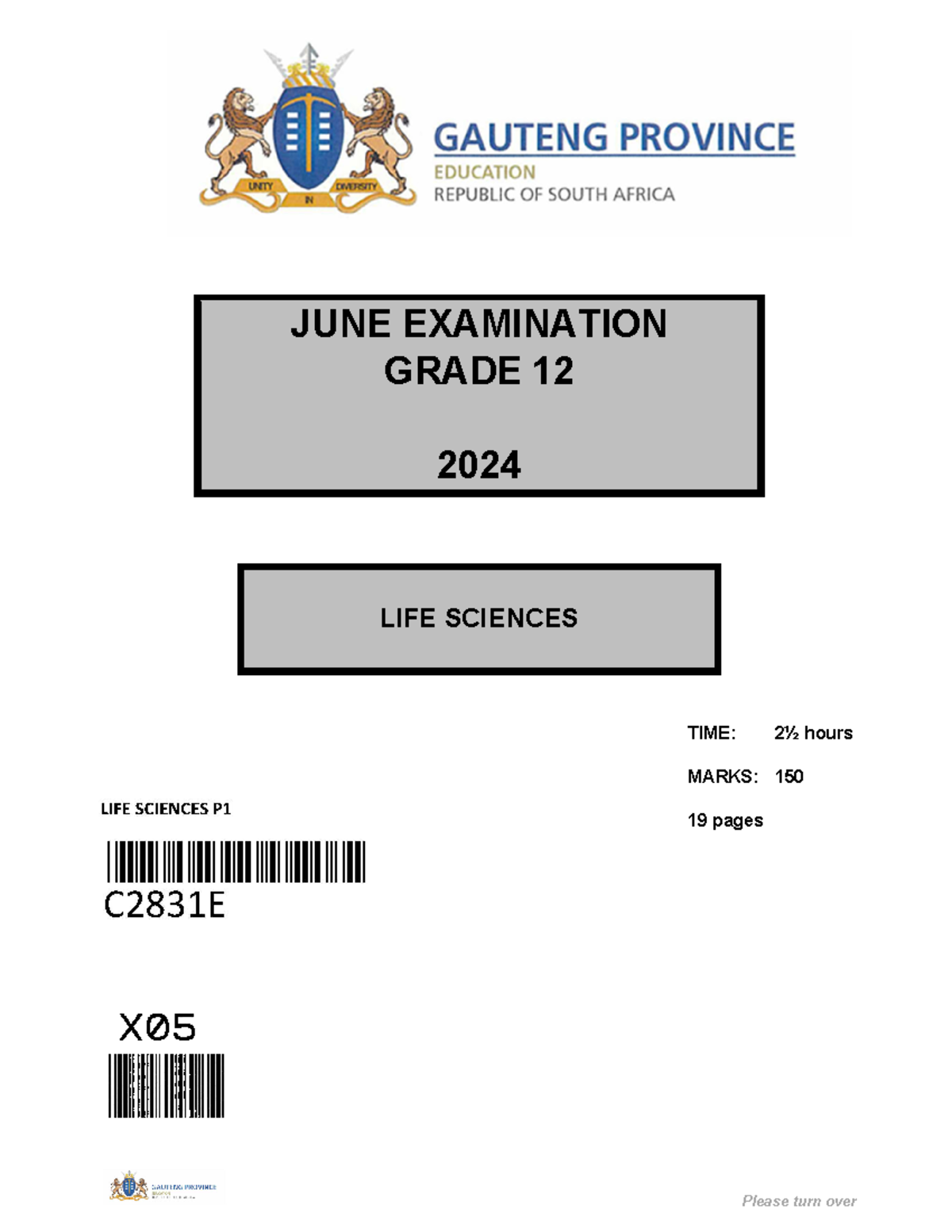 Gr 12 Life Sciences Eng x5 - JUNE EXAMINATION GRADE 12 2024 LIFE ...
