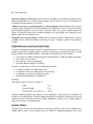 Pharmaceutics Formulations and Dispensing Pharmacy-13 - 108 | Liquid ...