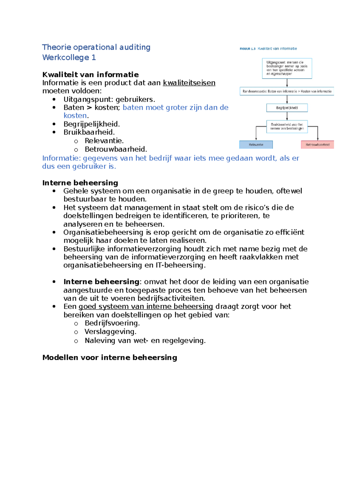 Theorie operational auditing - Theorie operational auditing Werkcollege ...