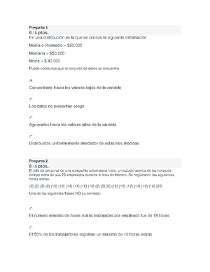 Examen estadistica 1 - Evaluacion final - Escenario 8 ####### Fecha de entrega 13 de dic en 23: ...