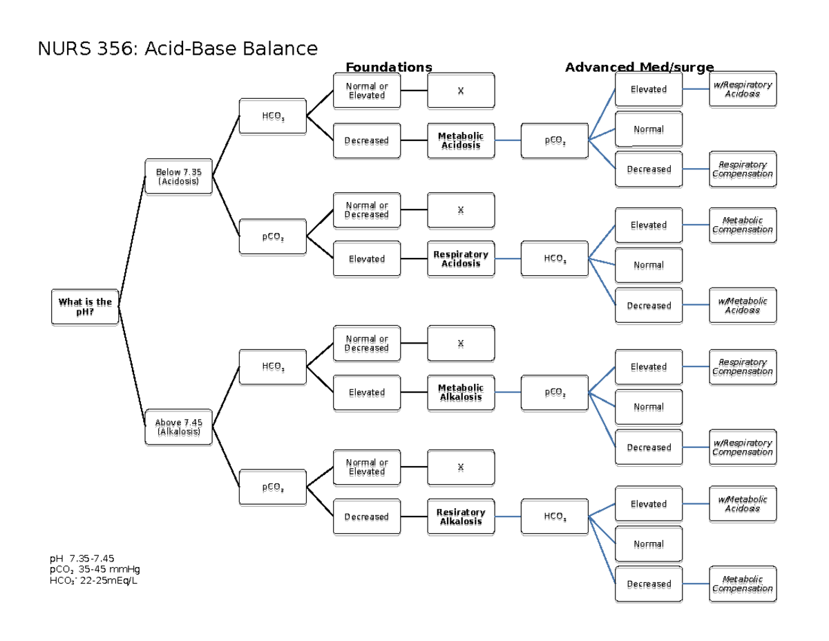 ACID BASE Paper - NURS 356: Balance Foundations Advanced Normal Normal ...