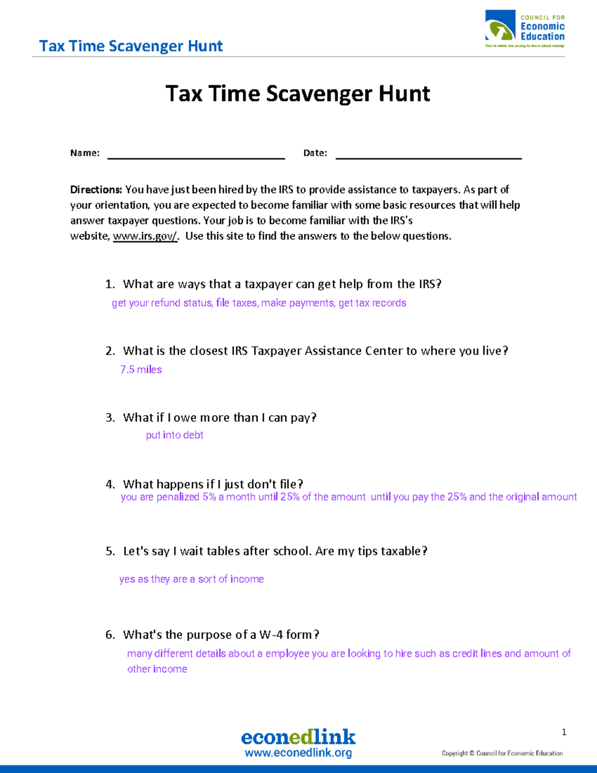 Kami Export - Logan Levine - Tax-Time-Scavenger-Hunt-Questions - Tax ...