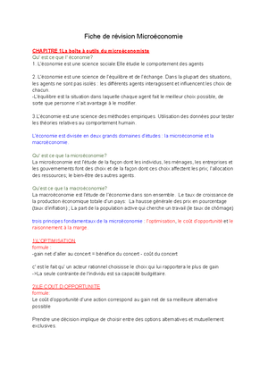 Fiche de TD 10 - Td10 - Fiche de TD 10 Défaillances de marché Principes de Microéconomie Licence ...