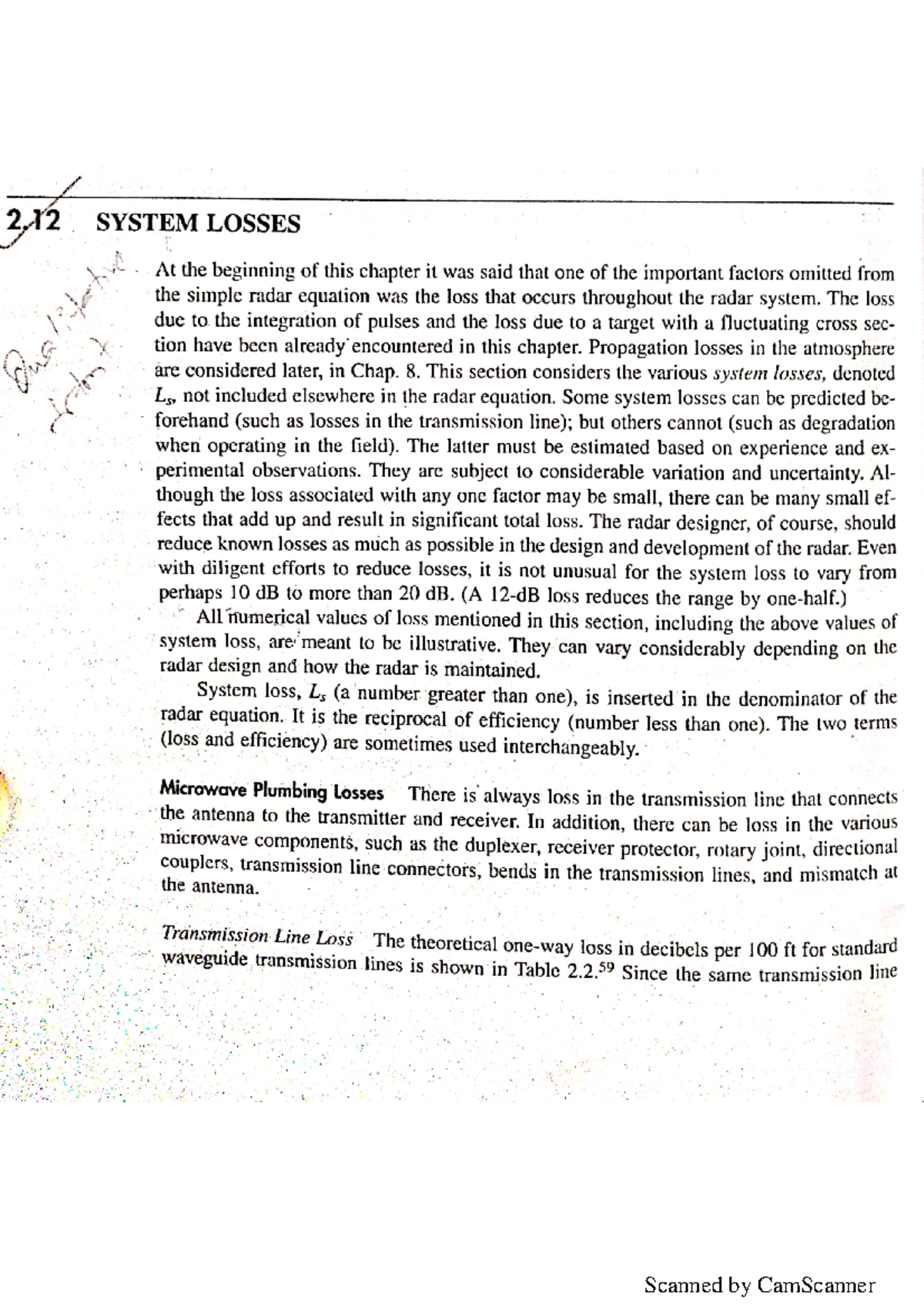 Module 2 System losses material - Radar Engineering - Studocu