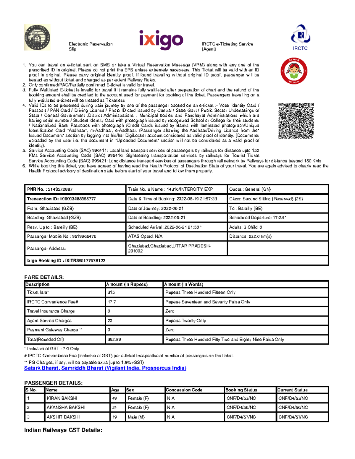 2143272887 - Vhkouc - 1. 2. 3. 4. 5. 6. Electronic Reservation Slip ...