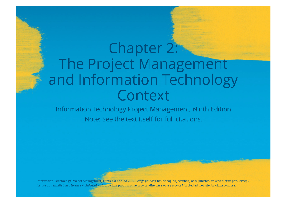 Ch2 - PM And IT Context - NIL - Chapter 2: The Project Management and Information Technology ...