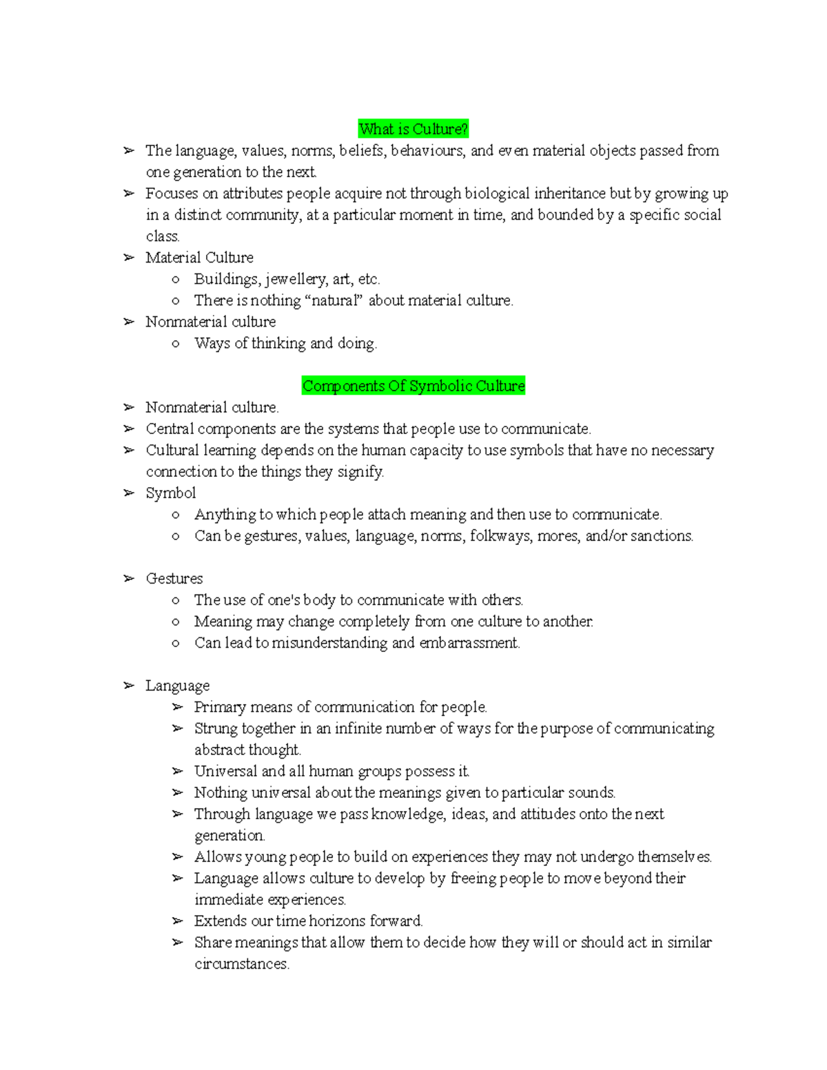 Chapter 4 Culture - textbook - What is Culture? The language, values ...