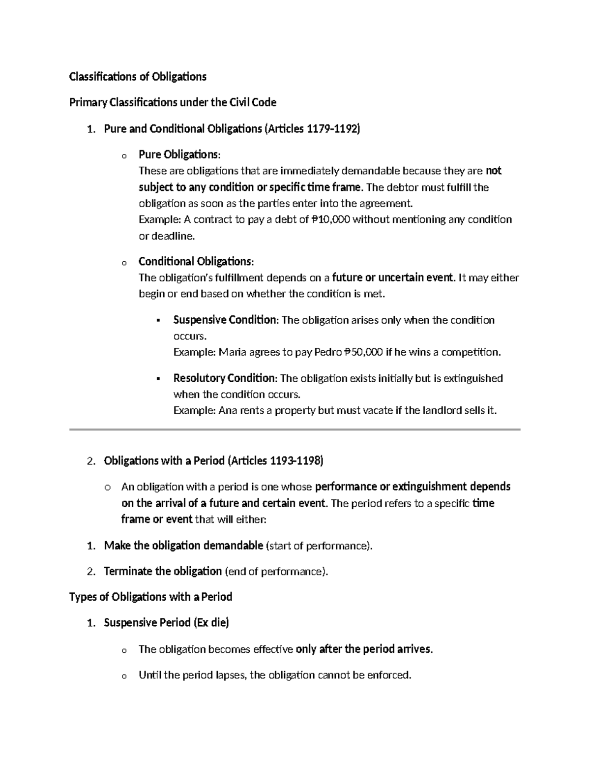 Oblicon Reviewer for Book 1 Chapter 3-4 - Classifications of ...