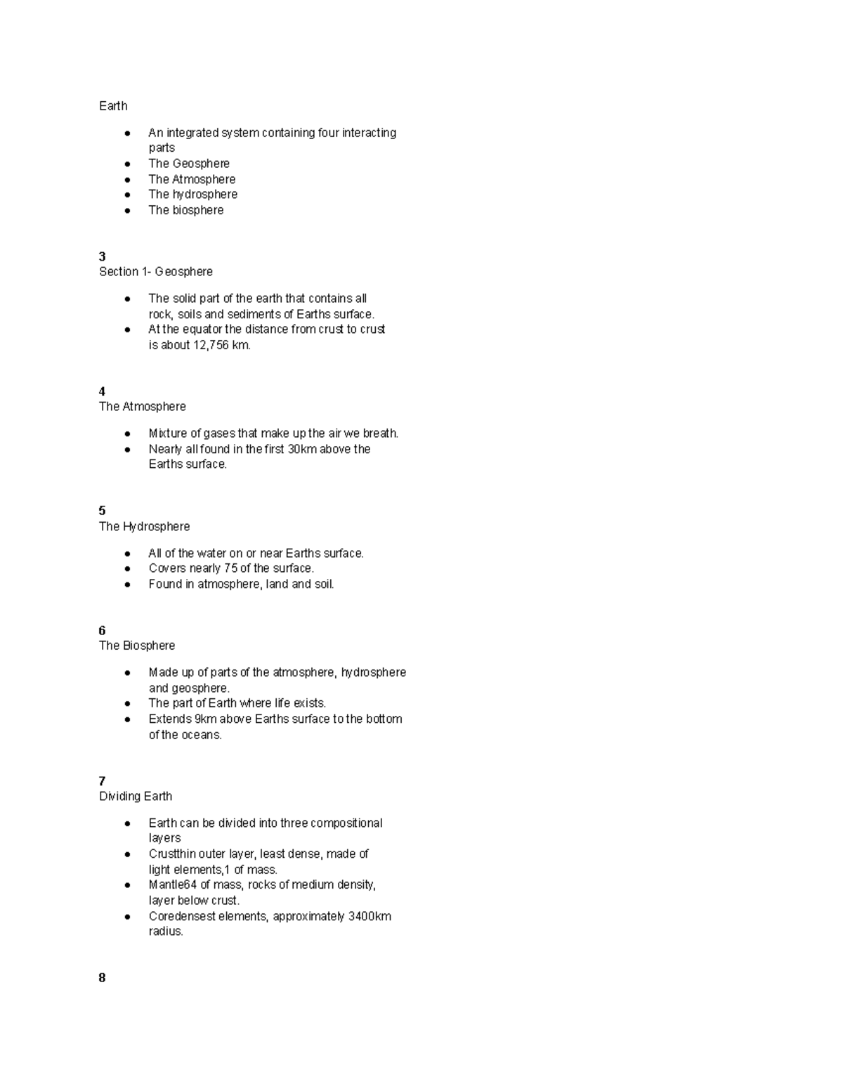 Environmental Science Energy Flow - Earth An integrated system ...