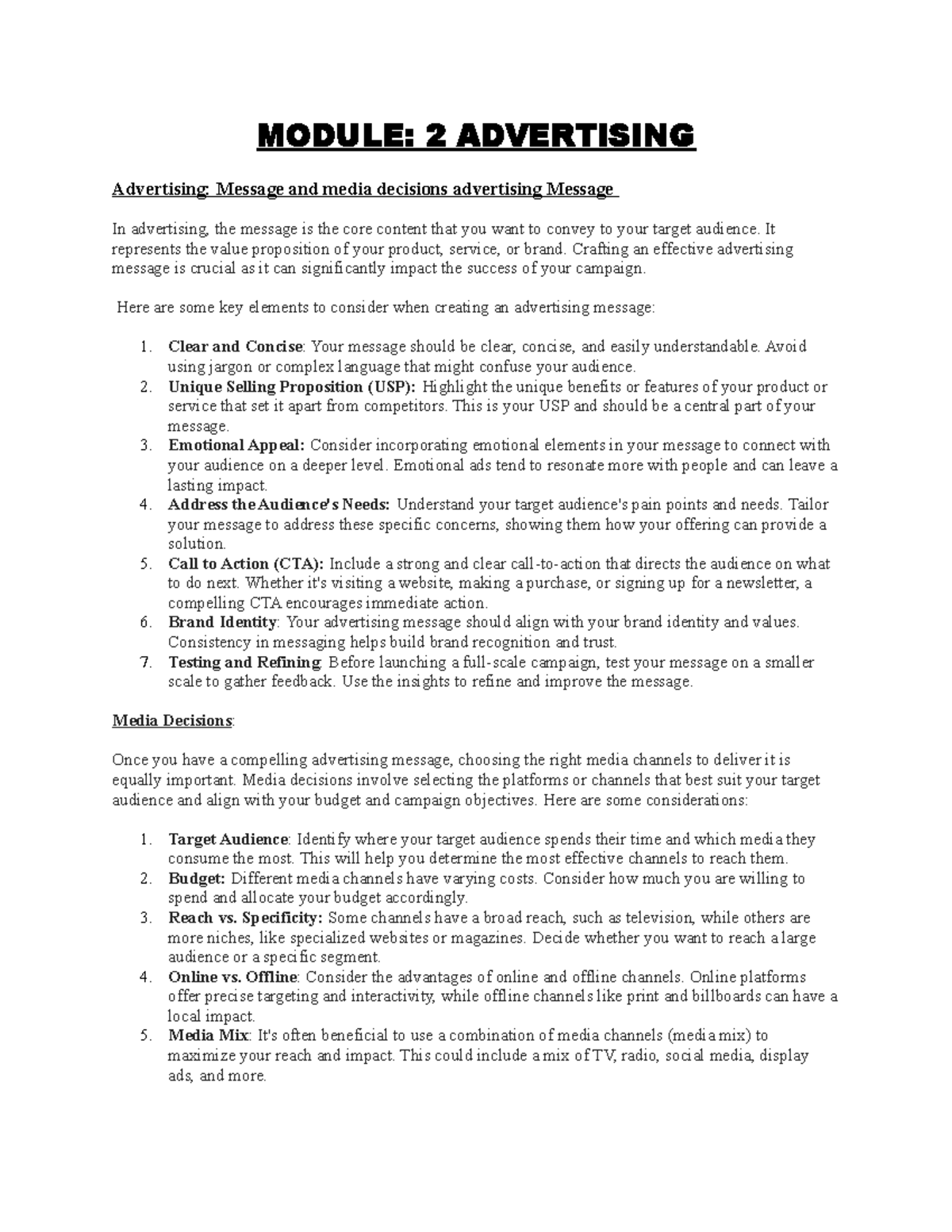 Module 2 A&PS - Summary Java- A Complete guide to software development ...