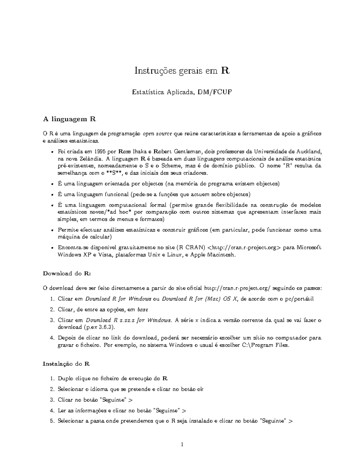 3b R Instrucoes - programação aprendizagem - Instruções gerais em R ...