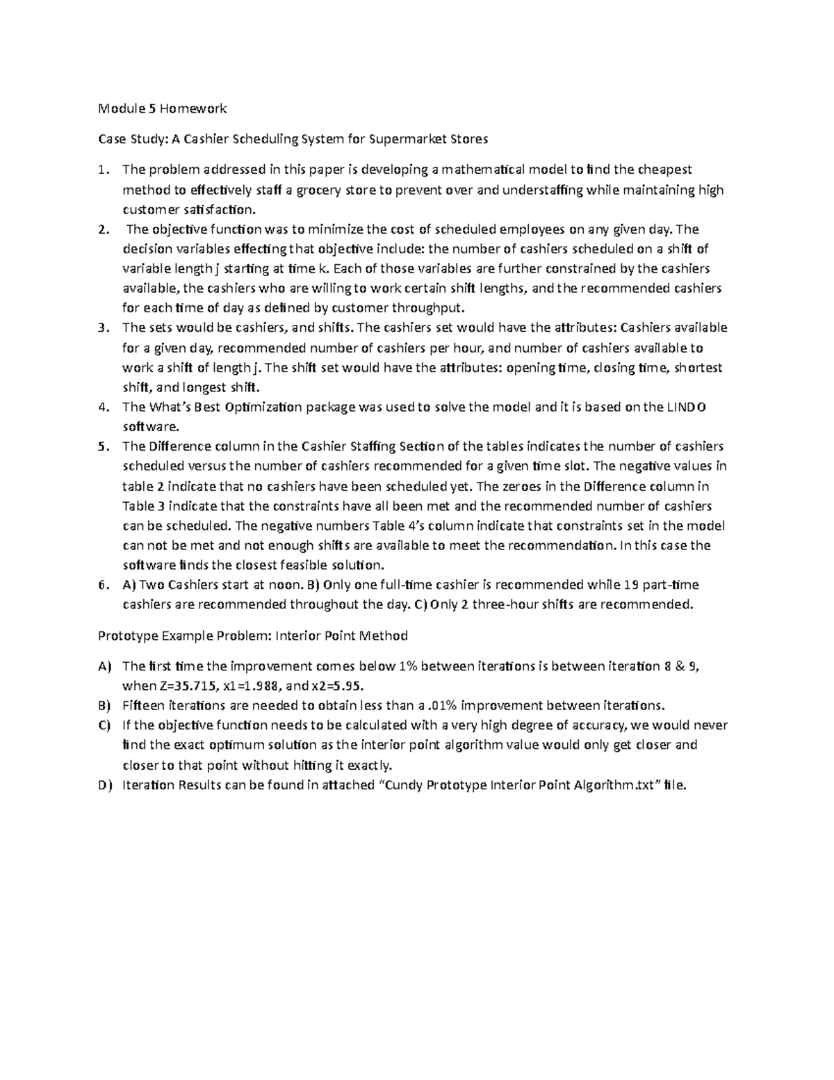 Module 5 Homework Case Study Questions - Module 5 Homework Case Study ...