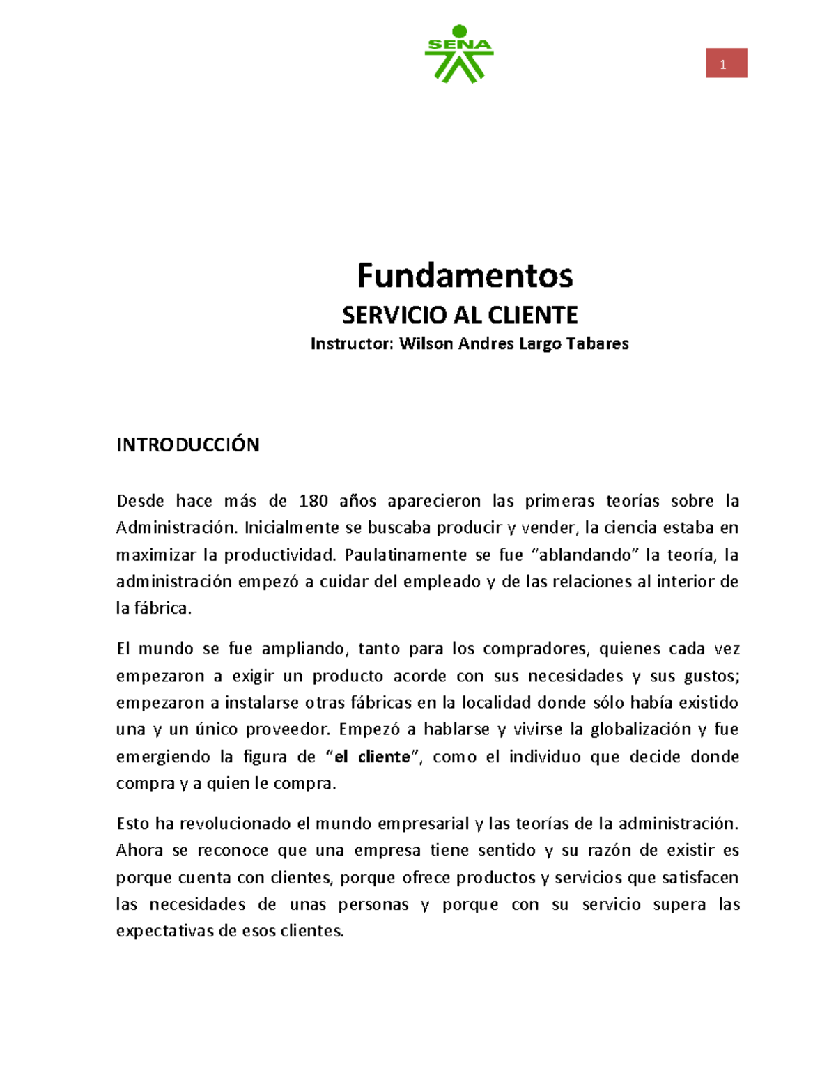 Fundamentos de Servicio al Cliente - Fundamentos SERVICIO AL CLIENTE ...