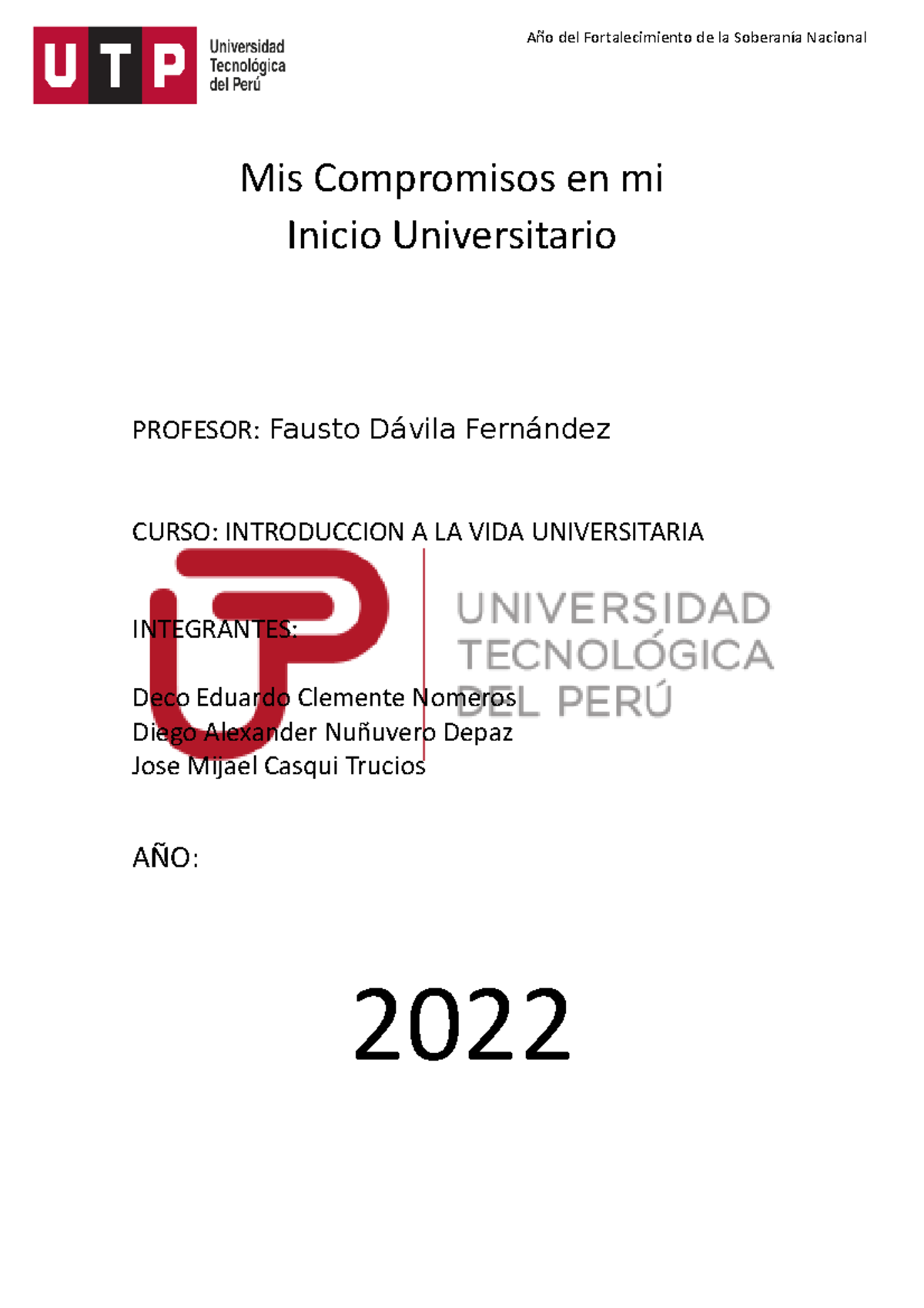 IVU Actividad 02 Grupo 1 - PROFESOR: Fausto Dávila Fernández CURSO ...