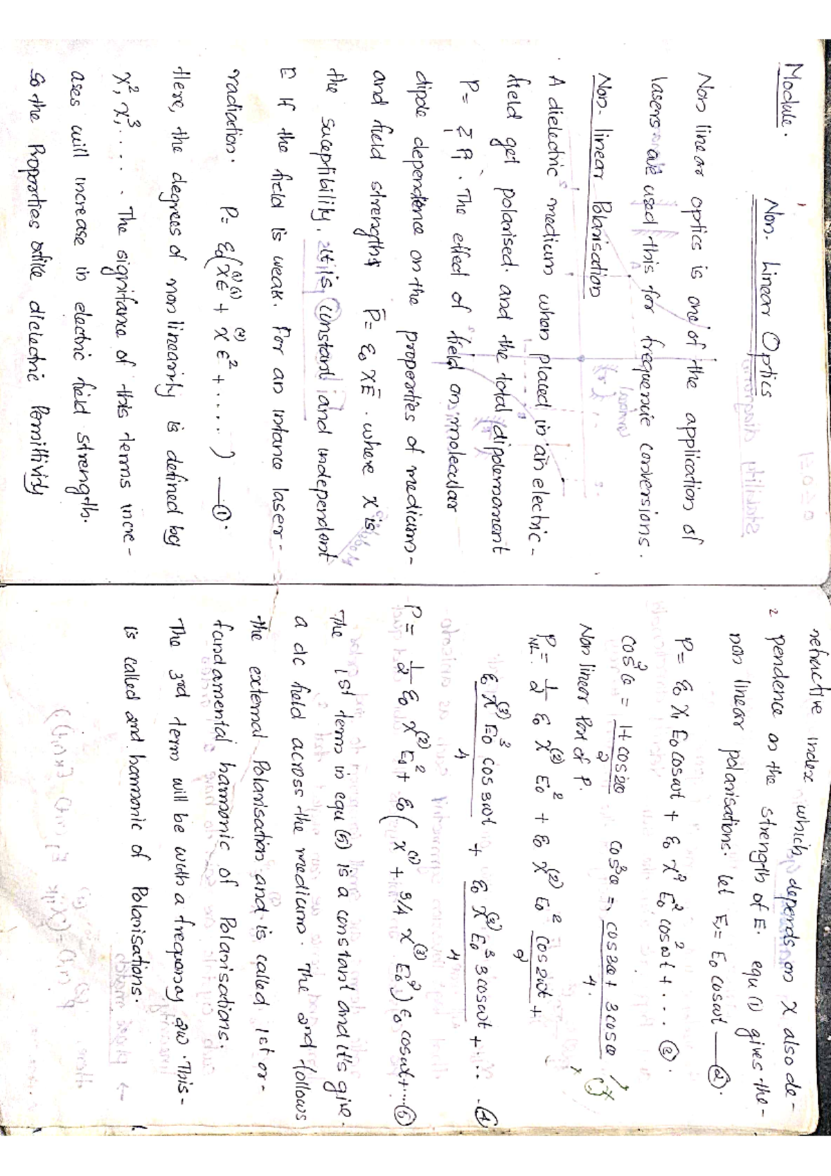 Nonlinear optics - Useful notes - Optics - Studocu