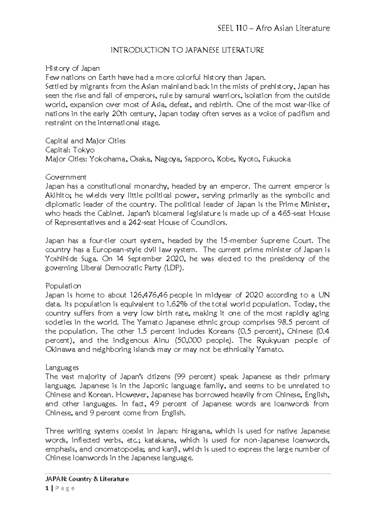 Japanese-Literature-Background - JAPAN: Country & Literature ...