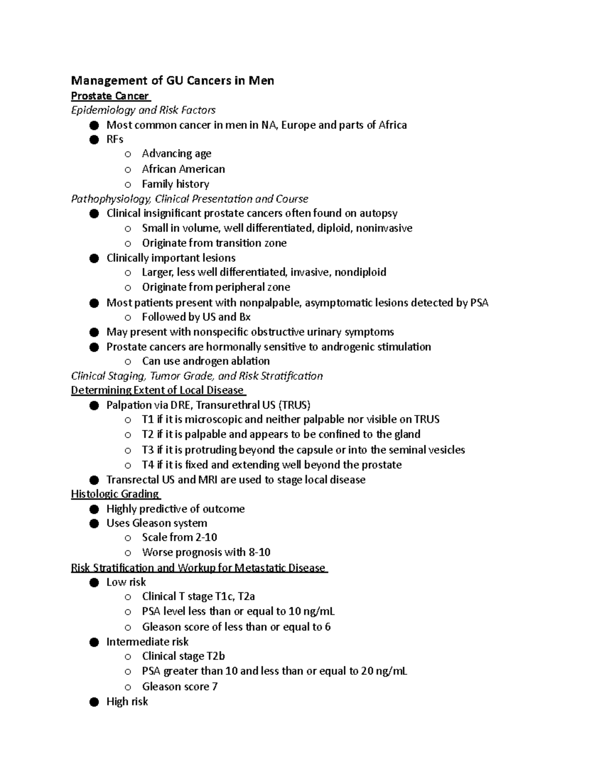 Ch 143 Male GU Cancer - Primary Care Medicine - Management of GU ...