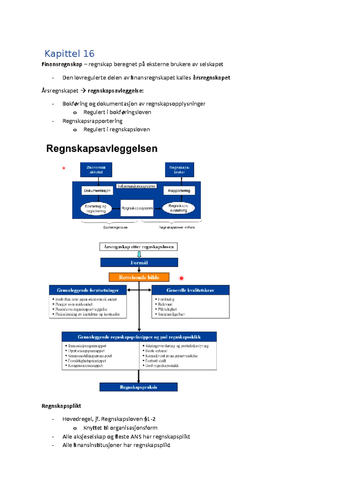 Finans - kap. 16, 19 og 20 - Kapittel 16 Finansregnskap – regnskap ...