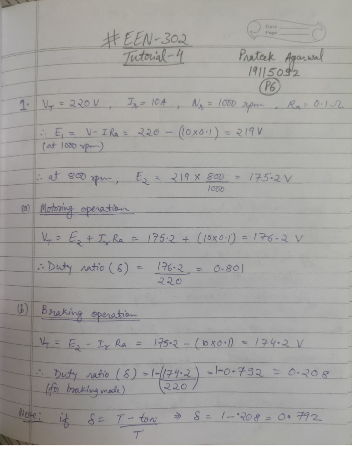 EEN-302 Tutorial-04 19115092 Prateek Agarwal - Dato EEN- Tutoal- Page ...