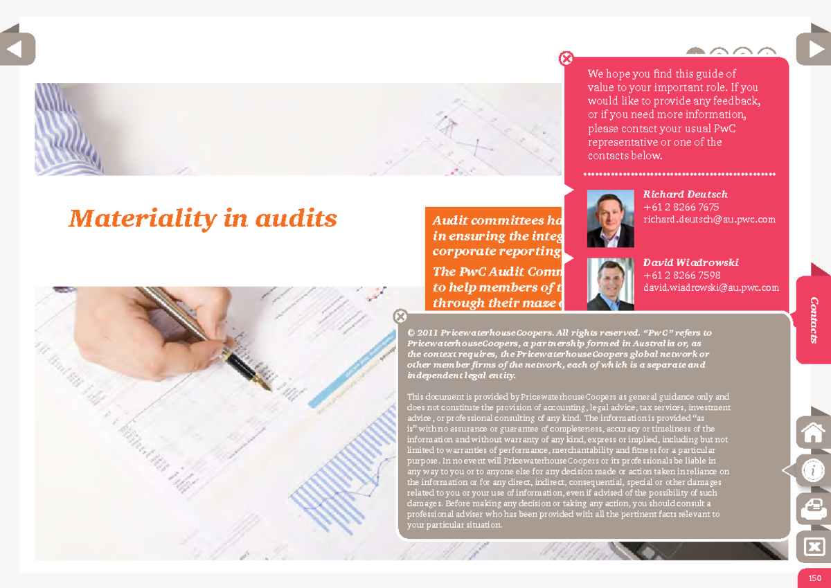 Materiality in audits descriptive chart - 150 Materiality in audits ...