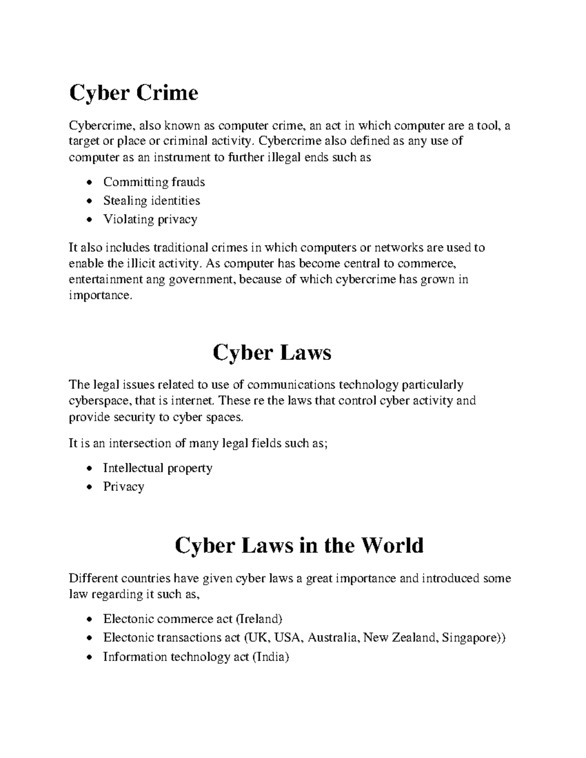 Cyber Crime - Cyber Crime Cybercrime, also known as computer crime, an ...