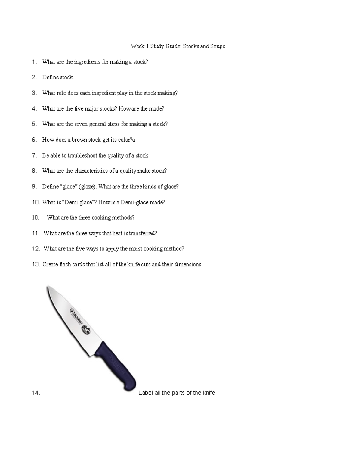 SG Stocks and Soups - Just helping - Week 1 Study Guide: Stocks and ...