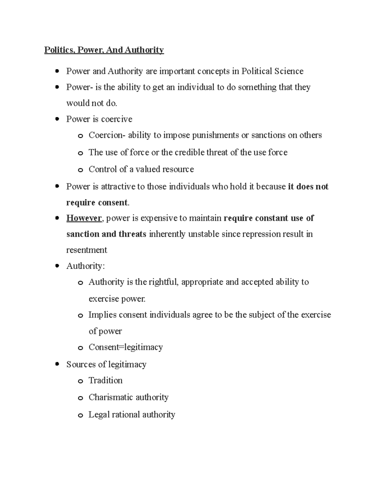 Gov notes 1 - Types of governments forms Democracy, illiberal, liberal ...