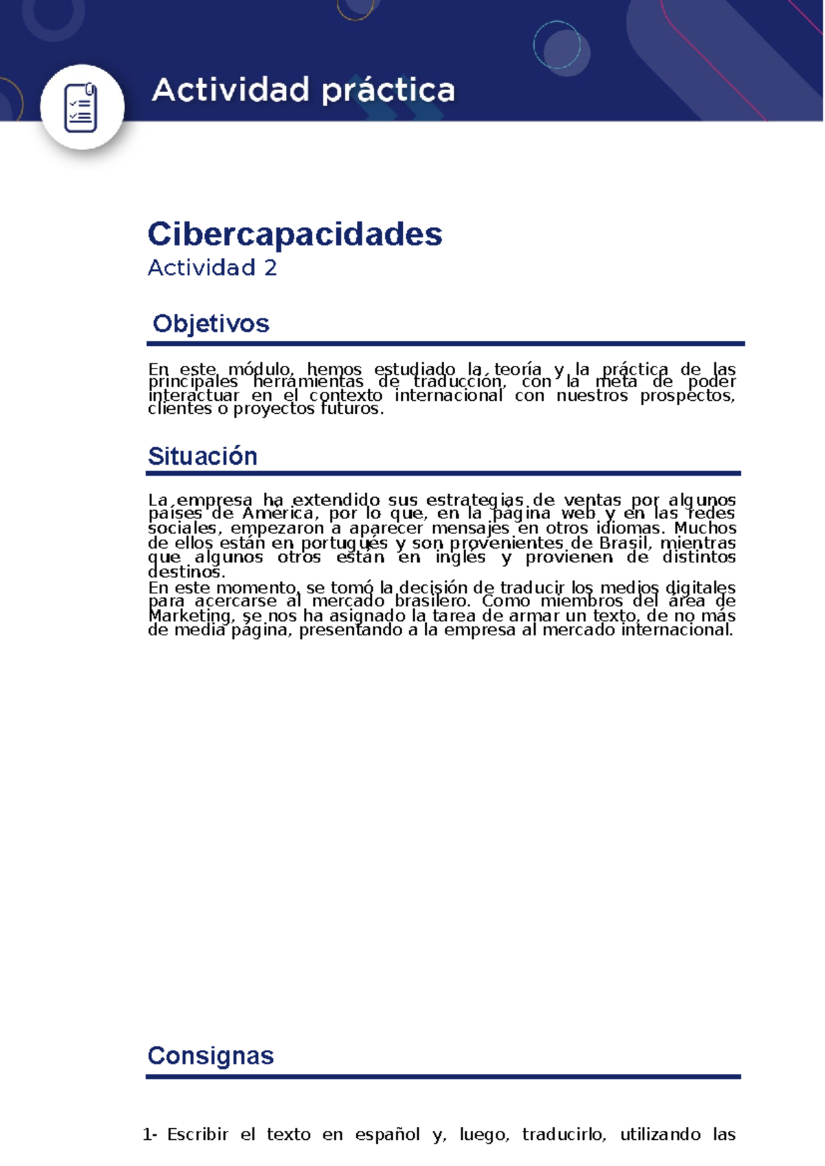 02 - Trabajo Individual - Cesar Riquelme Olivares - Cibercapacidades Actividad 2 Objetivos En ...