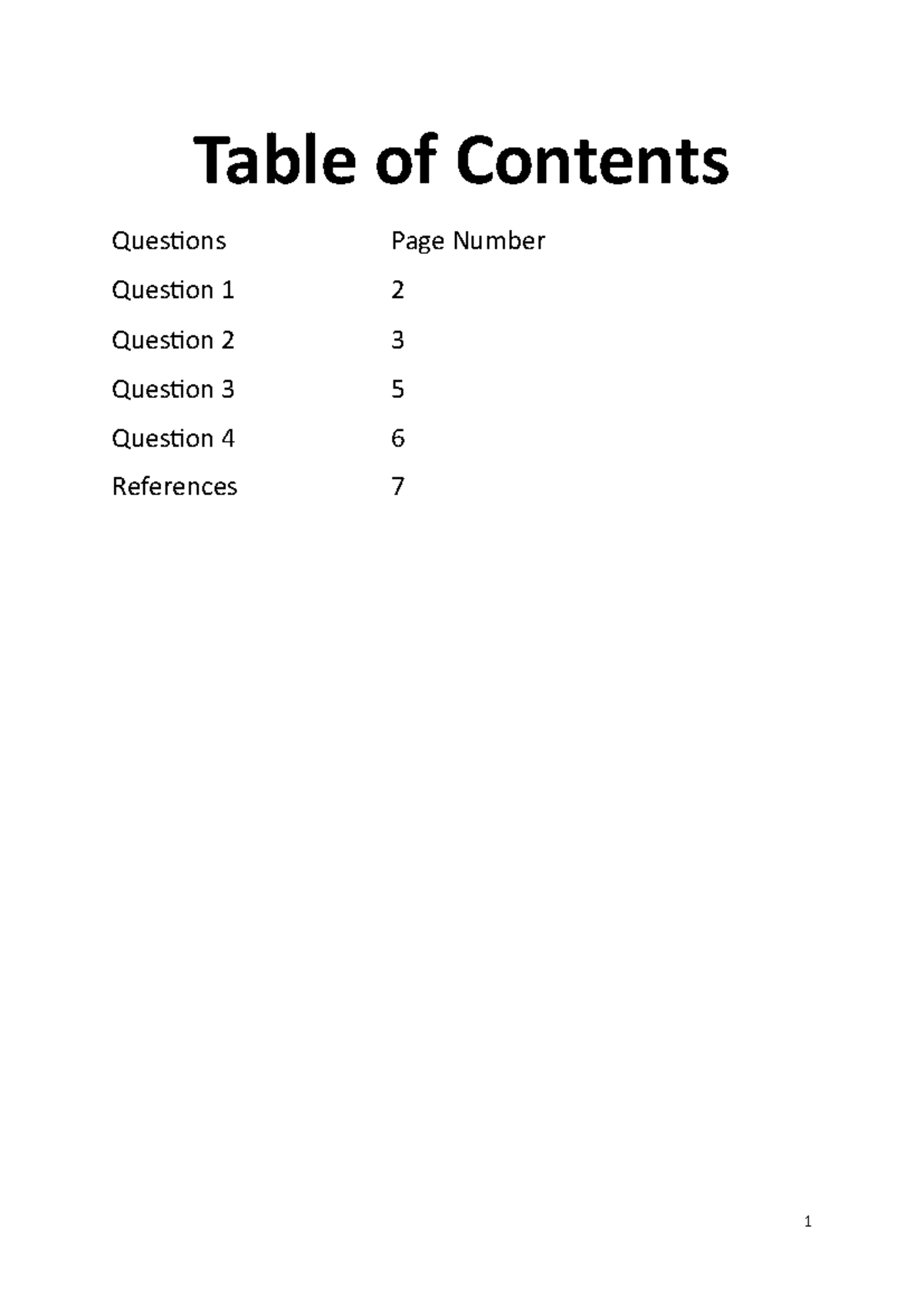 INC3701 Assignment 4 Answers - Table of Contents Questions Page Number Question 1 2 Question 2 3 ...