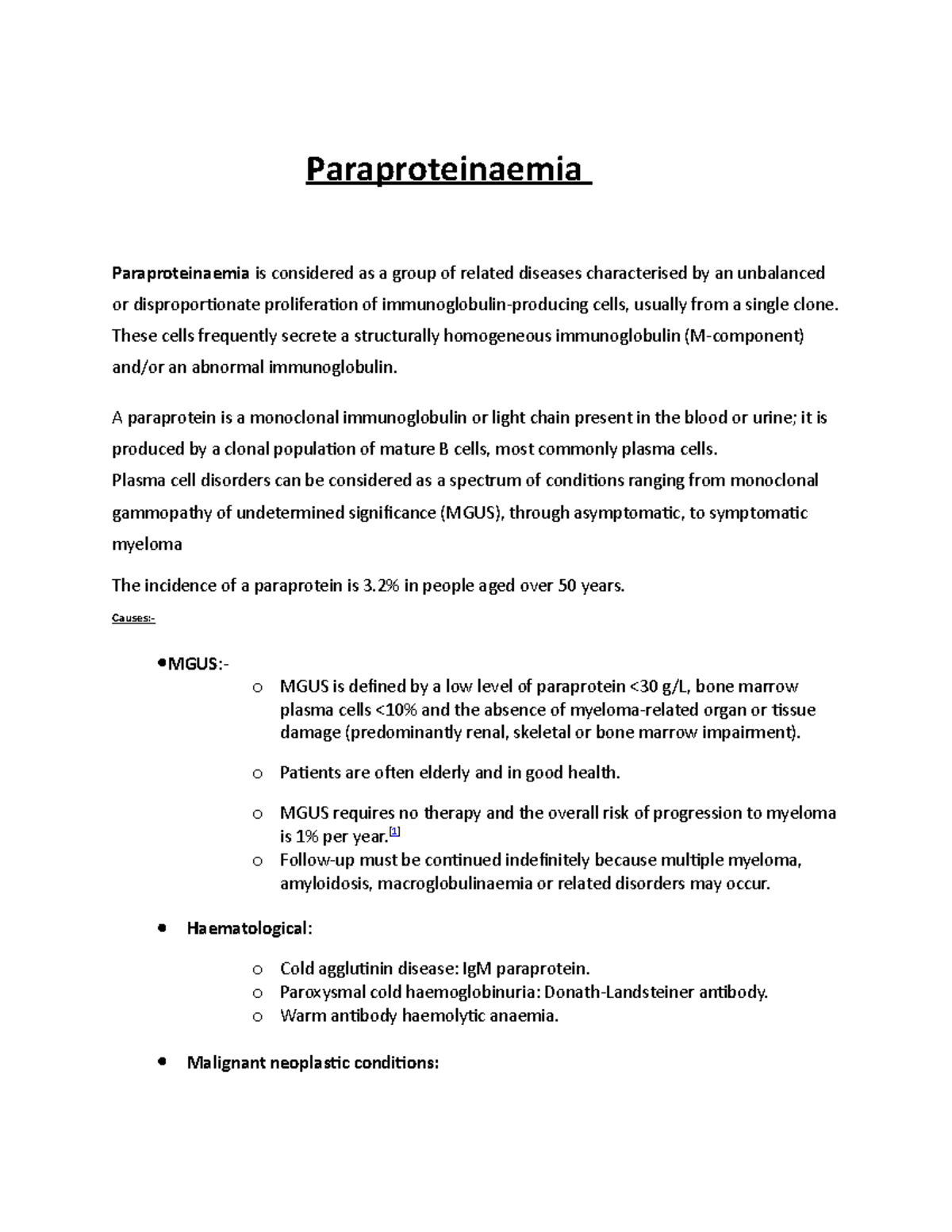Paraproteinaemia 1 - Paraproteinaemia Paraproteinaemia is considered as ...