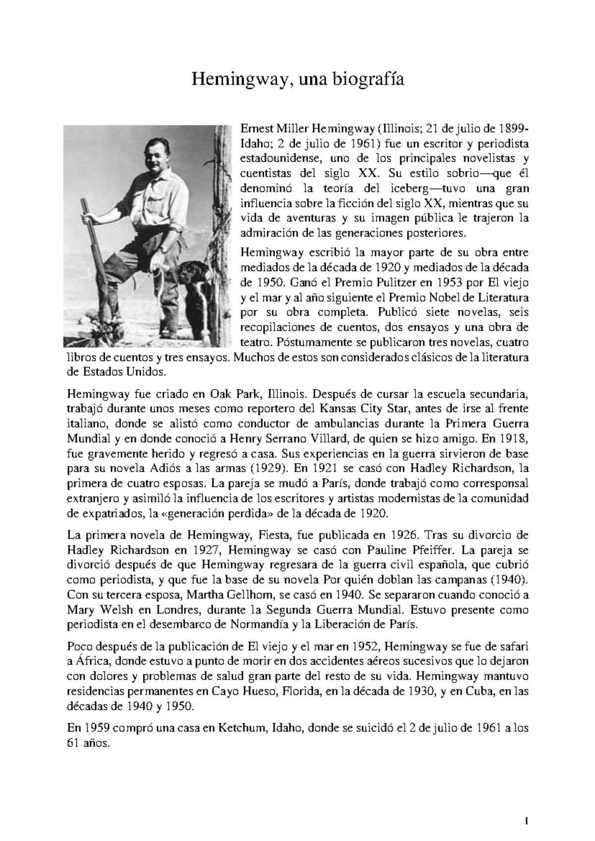 Hemingway - Carson Mc Cullers - Hemingway, una biografía Ernest Miller ...