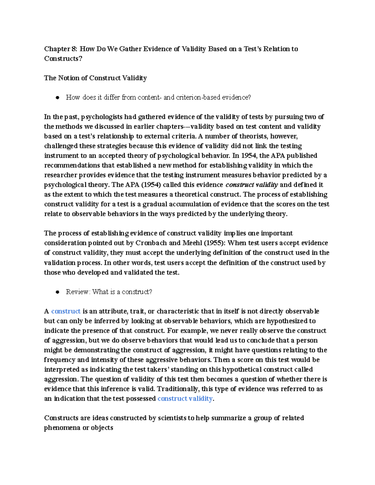 psych-120-chapter-8-exam-2-chapter-8-how-do-we-gather-evidence-of