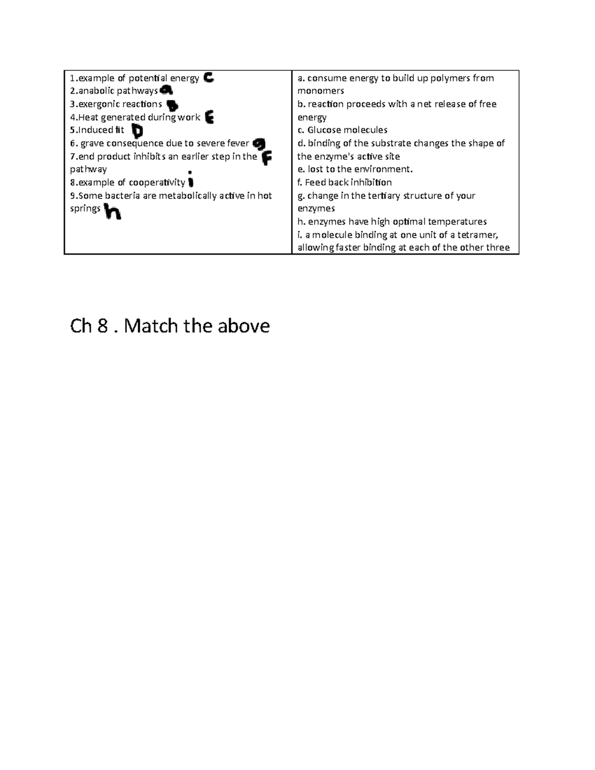 Chapter 8 matching terms to definitions - Studocu
