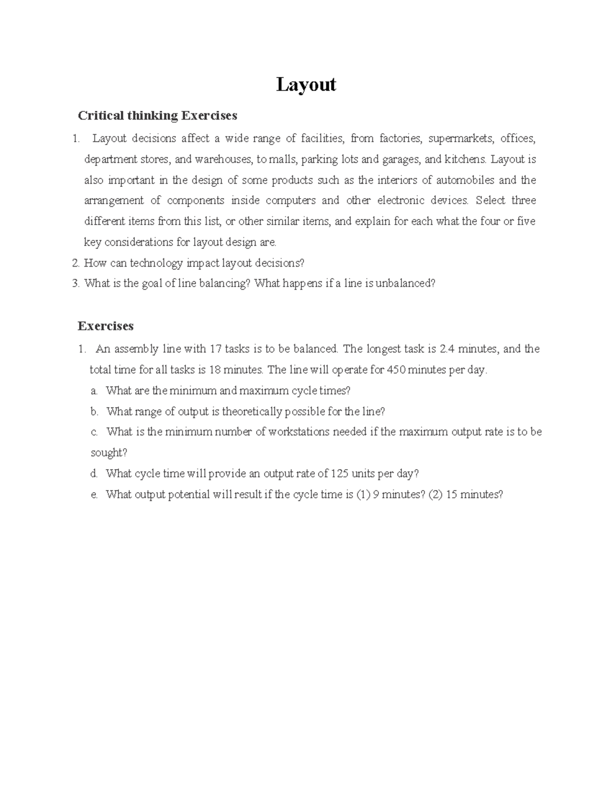 Layout homework chapter 5 - Layout Critical thinking Exercises Layout ...