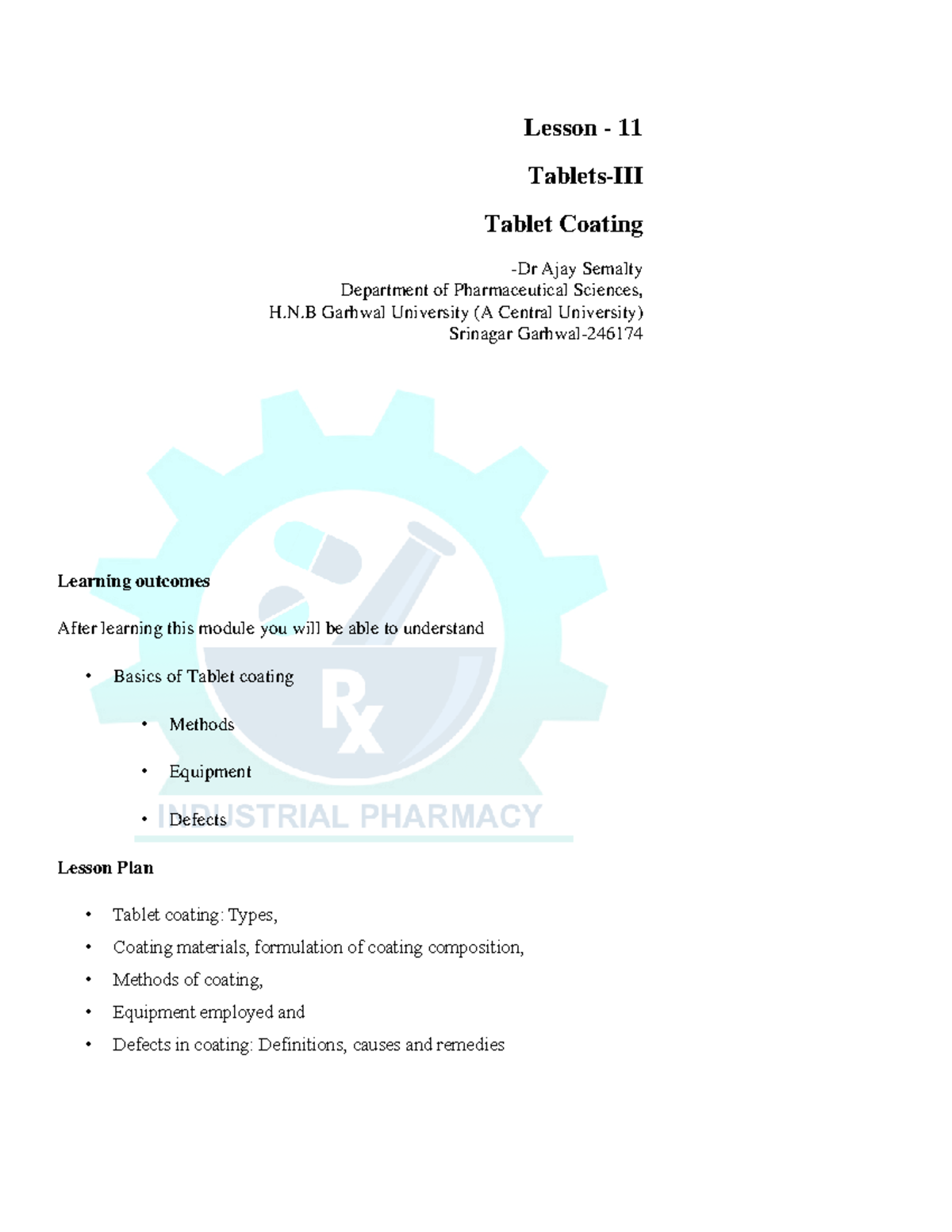 Tablets Tablet coating Types, coating materials, formulation of coating ...