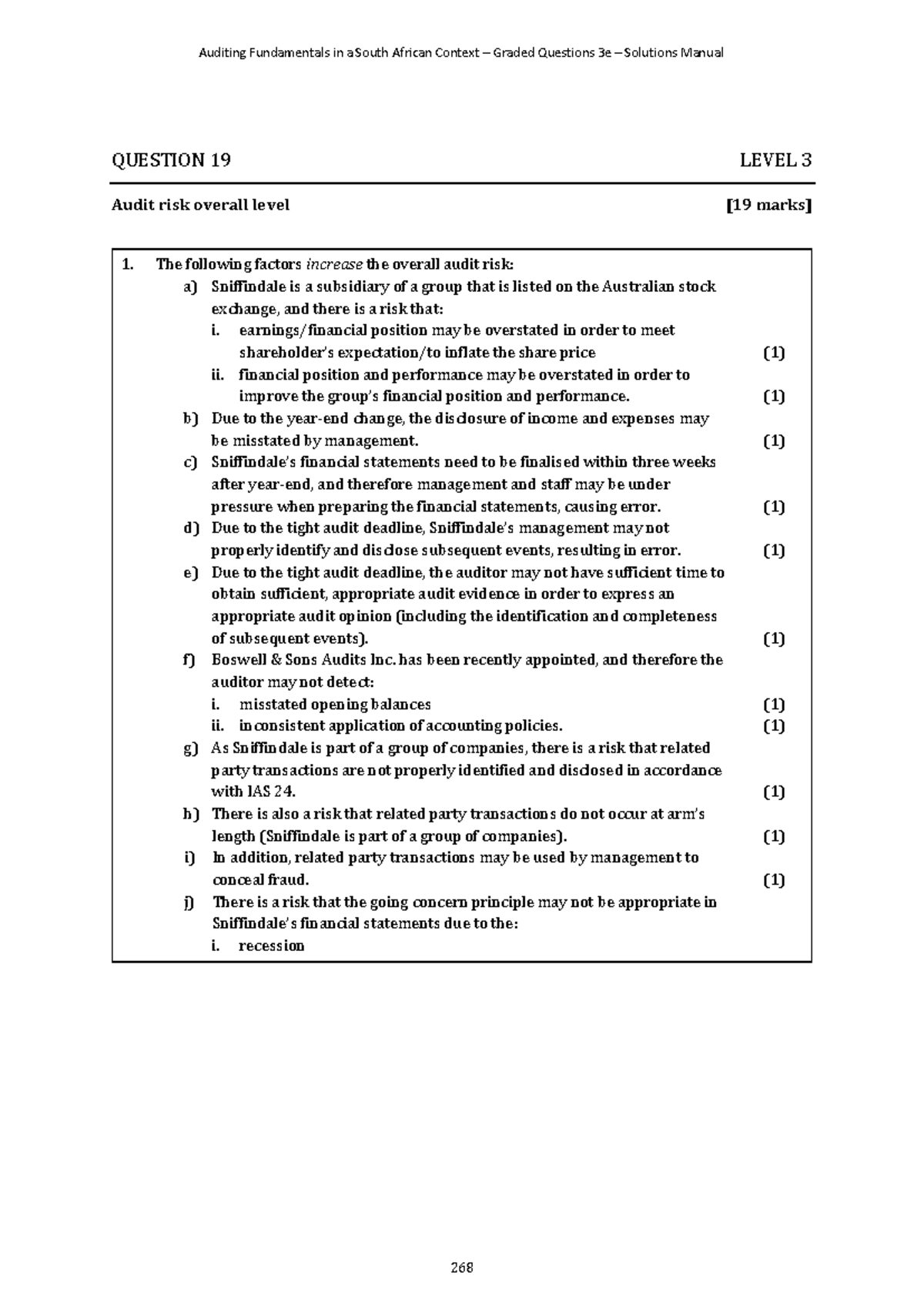 Chapter 12 Q19 Solution - Auditing Fundamentals in a South African ...