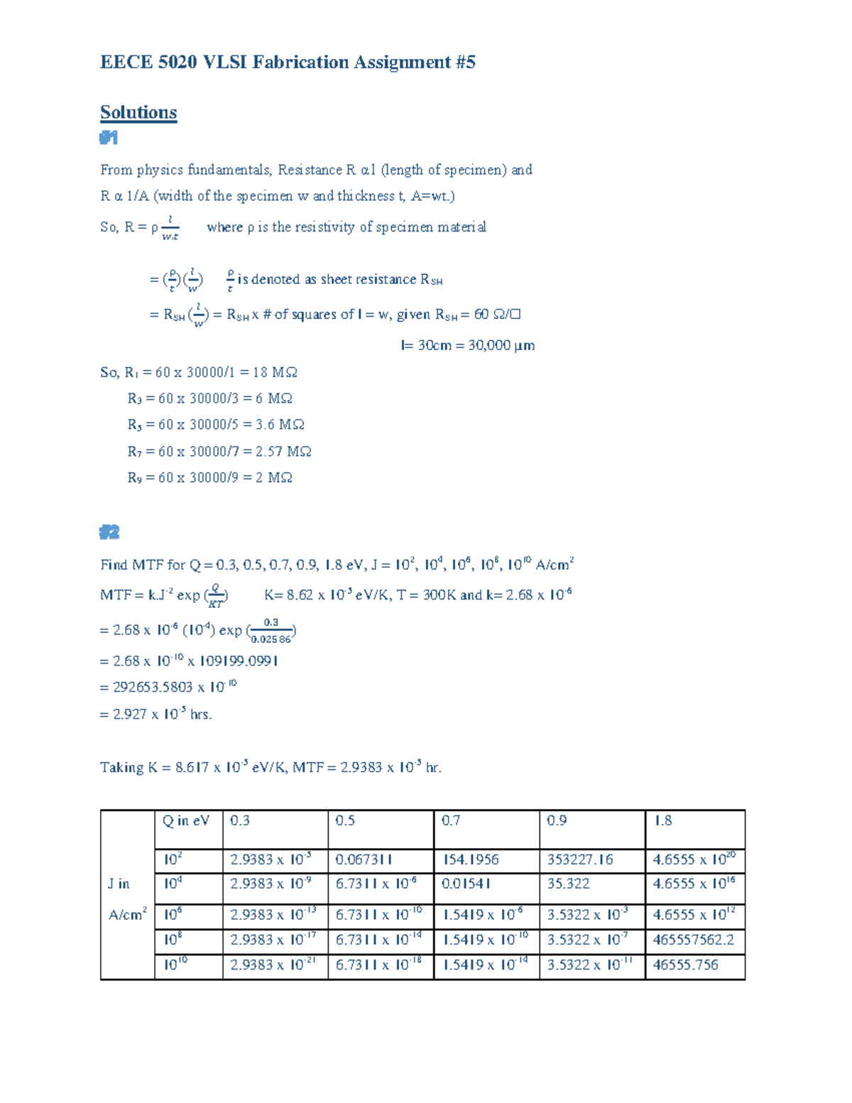 Assignment 5 Solution Warning Tt Undefined Function 32 Eece 5020 Vlsi Fabrication