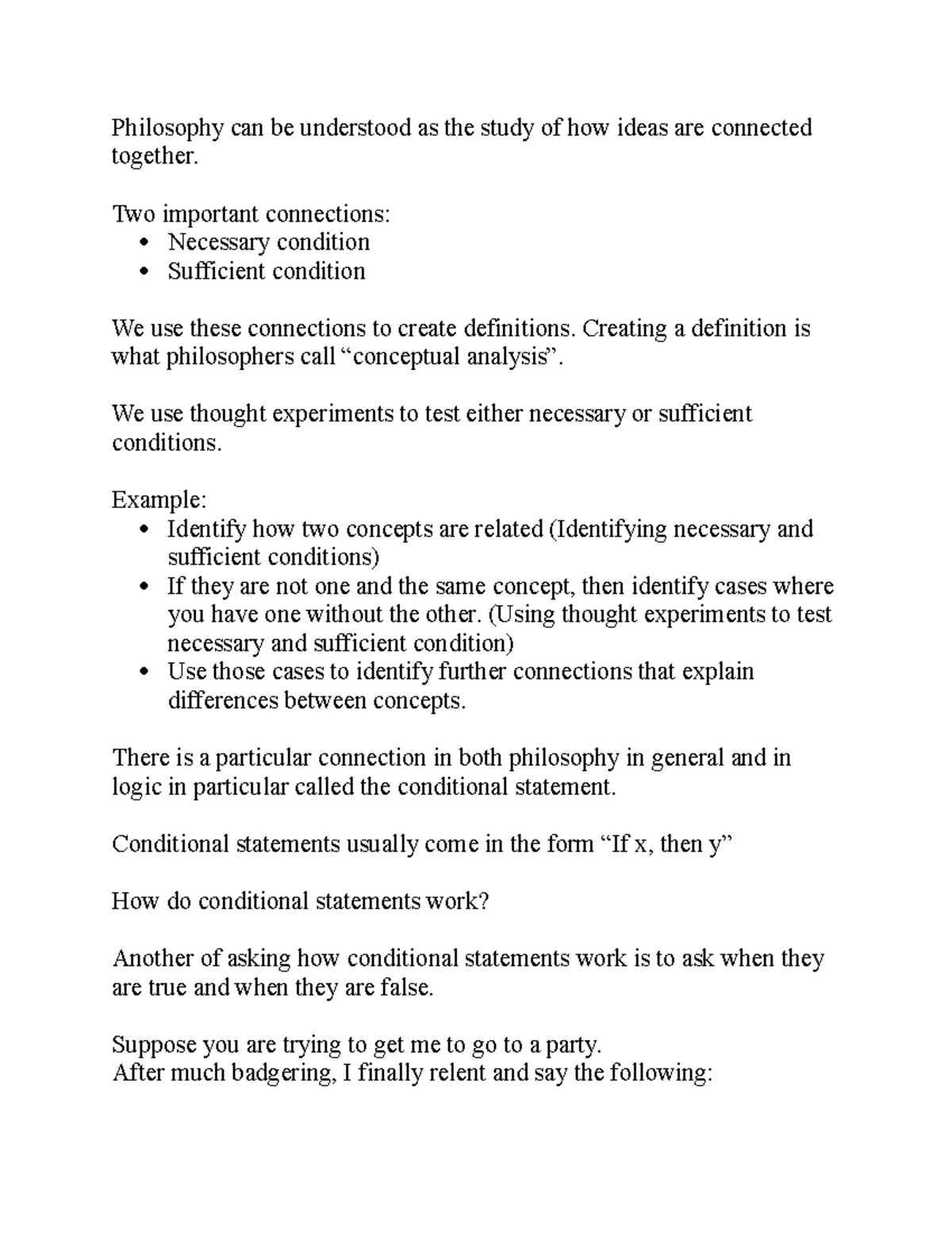 16. Conditional Statements - Philosophy can be understood as the study ...