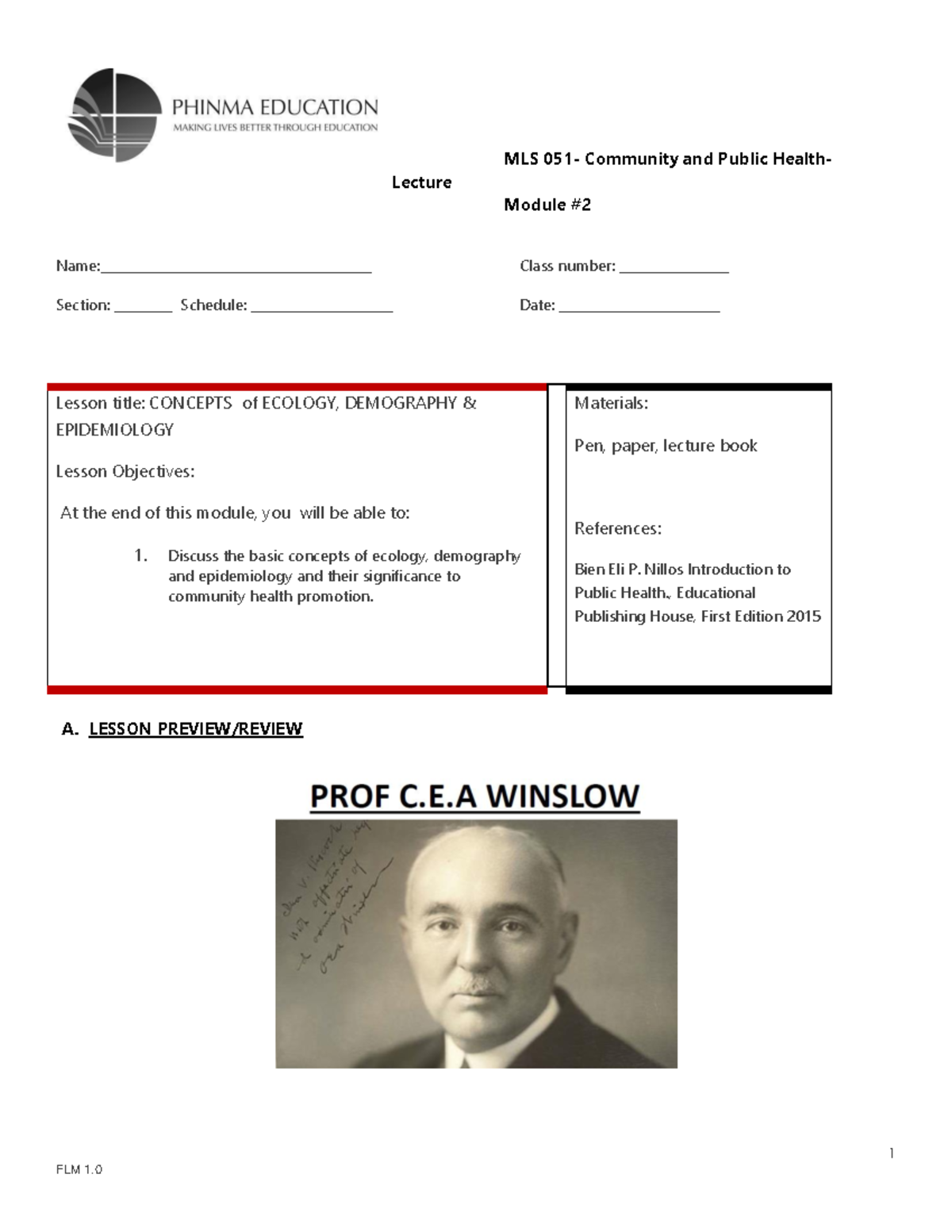 Copy of 2ND SAS Module - mls 051 - Lecture Module # Name ...