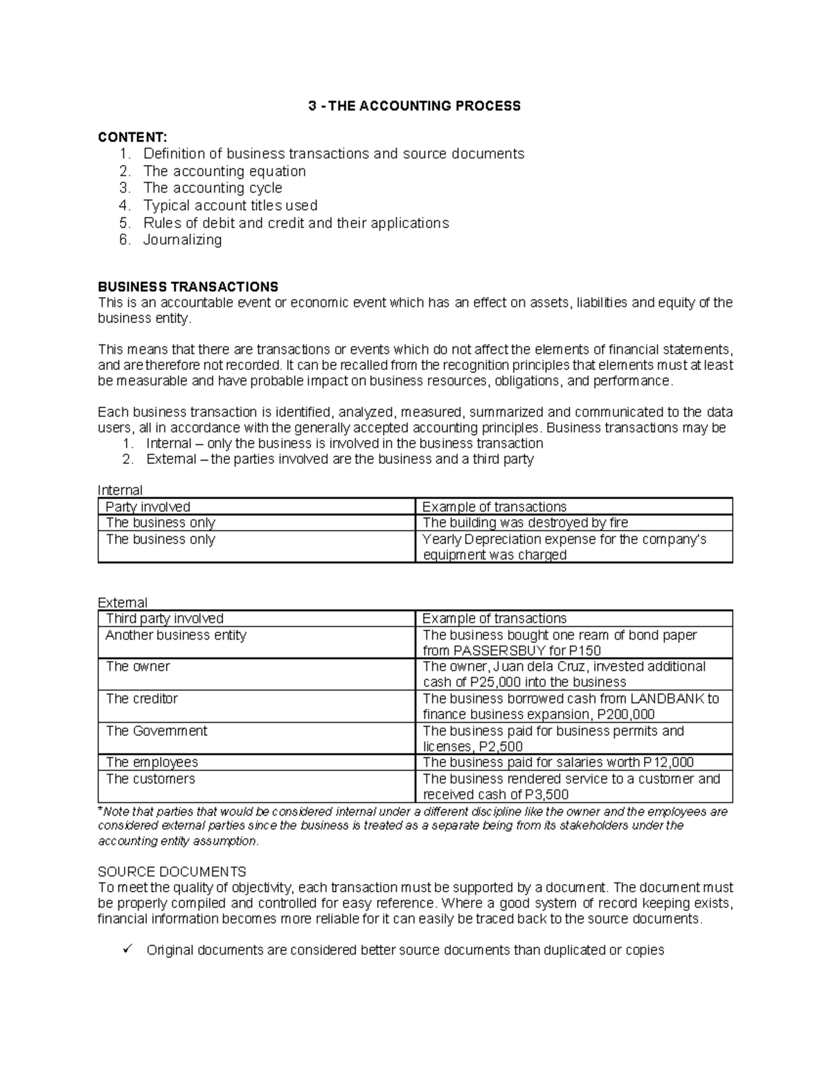 FABM1-module-C3 - NONE - 3 - THE ACCOUNTING PROCESS CONTENT: 1 ...