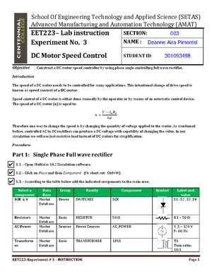 EET 223 Quiz 1 Handwritten 2021/2022 - School of Engineering Technology ...