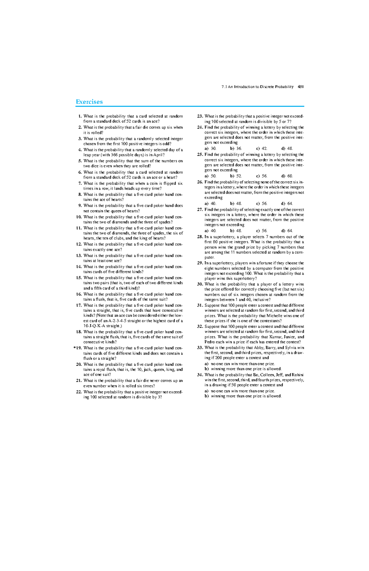 Exercise An Introduction to Discrete Probability - 7 An Introduction to ...