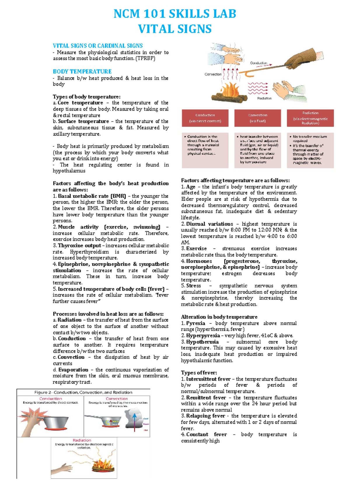 Vital Signs-1 - VITAL SIGNS OR CARDINAL SIGNS Measure the physiological ...