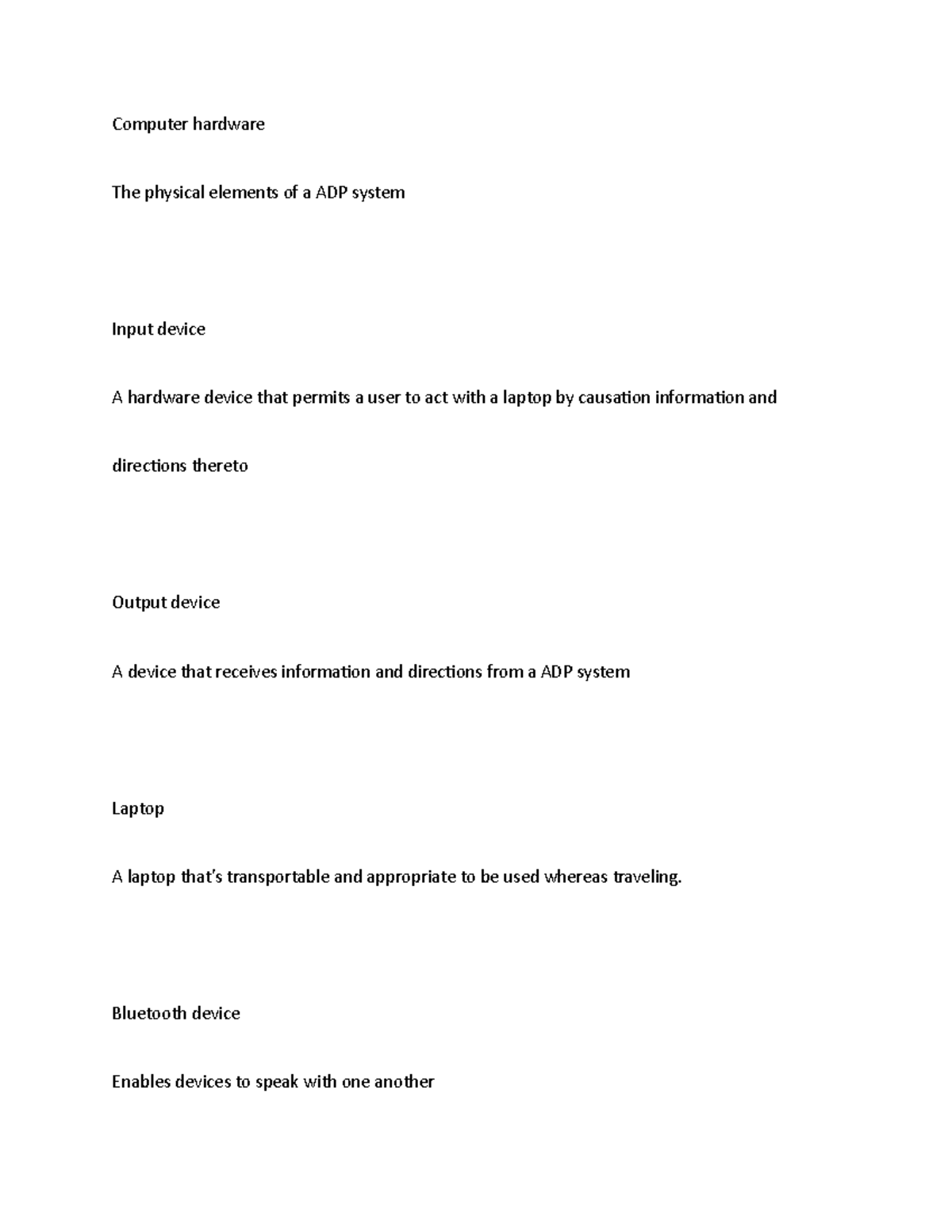Fundamentals Of IT Unit 1 - Computer hardware The physical elements of ...