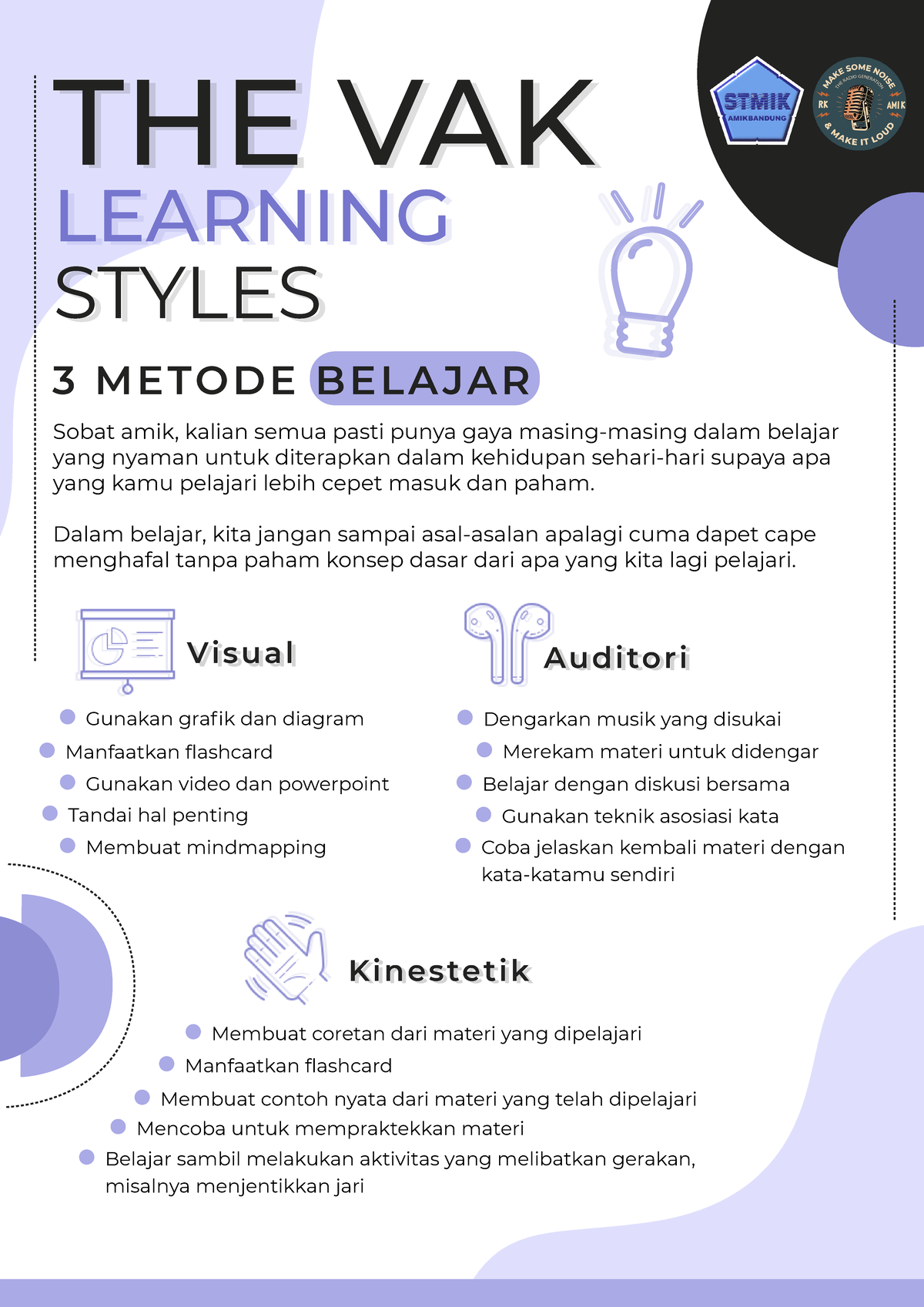 The Visual, Auditory, Kinesthetic Learning Styles - THE VAK LEARNING ...